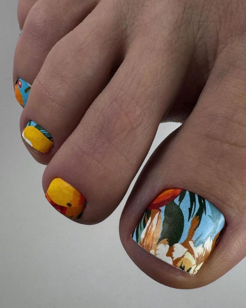 32 Radiant Toe Nail Art Ideas to Make an Appearance