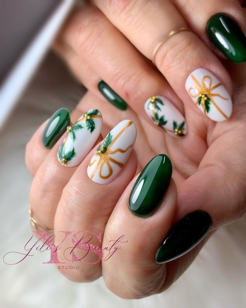 Christmas nails green store