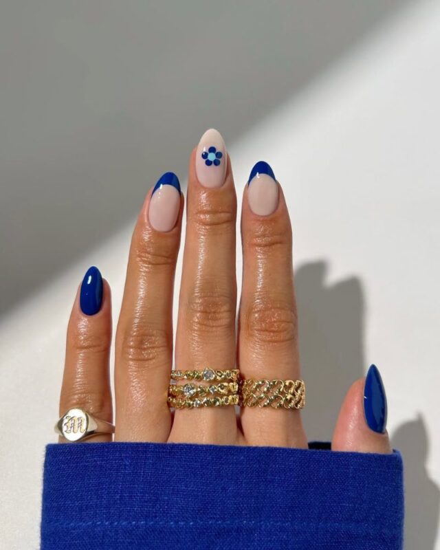 29+ Blue French Nail Tips for a Classy Twist—From Delicate to Bold